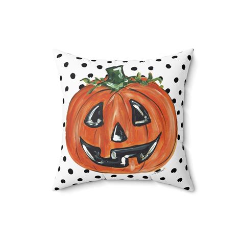 Jack O Lantern Square Pillow Timree