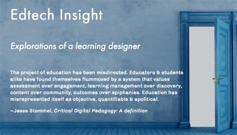 Edtech Insight Explorations Of A Learning Designer