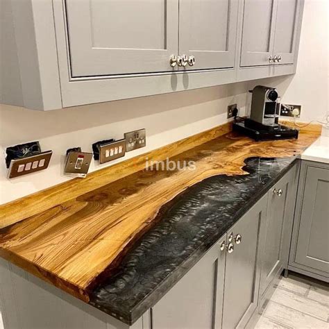 Epoxy Kitchen Counter Top Resin River Counter Tops Handmade Furniture