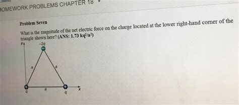 Solved What Is The Magnitude Of The Net Electric Force On