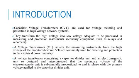 Capacitive Voltage Transformer 1 Pptx Computer Networking Computing