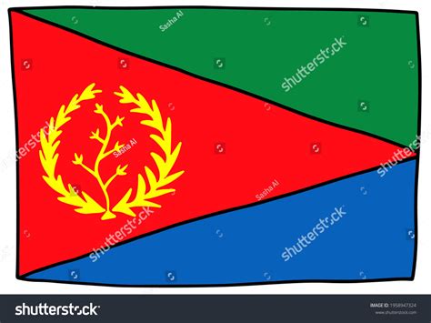 Eritrea Flag Doodle Hand Drawing Sketch Stock Vector Royalty Free 1958947324 Shutterstock