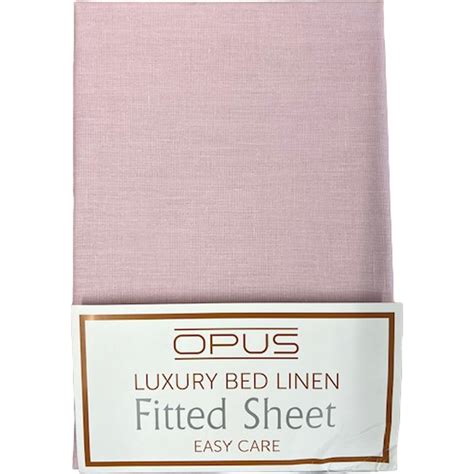 Opus King Size Pink Polycotton Fitted Bed Sheet Wilko