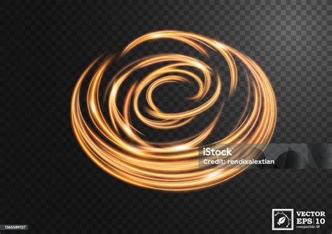 투명 한 배경 고립 하 고 편집 하기 쉬운 빛의 추상 골드 소용돌이 라인 광학 작용에 대한 스톡 벡터 아트 및 기타 이미지 광학 작용 교통 금 금속 Istock