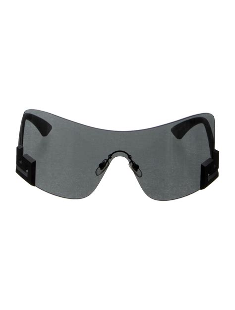 Versace Medusa Insignia Shield Sunglasses Black Sunglasses