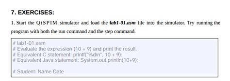 Solved 7 Exercises 1 Start The Qtspim Simulator And Load