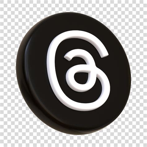 Premium Psd Threads Icon Isolated On White Background Social Media