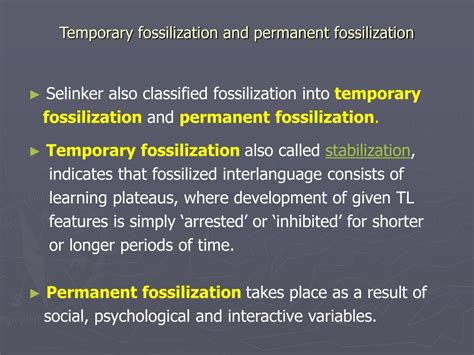 Ppt Implication Of Il Fossilization In Second Language Acquisition