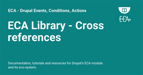 Eca Library Cross References Eca Drupal Events Conditions Actions