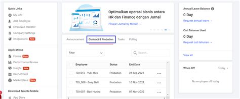 How To Manage Employee Status From The Dashboard Mekari Talenta