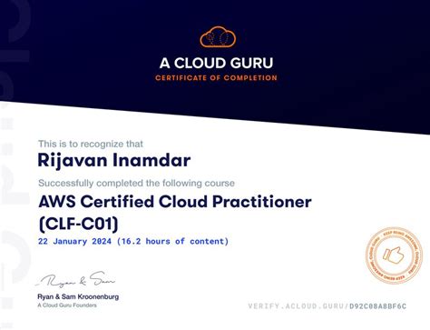 Rijavan Inamdar On Linkedin Aws Learning Certificationachievement