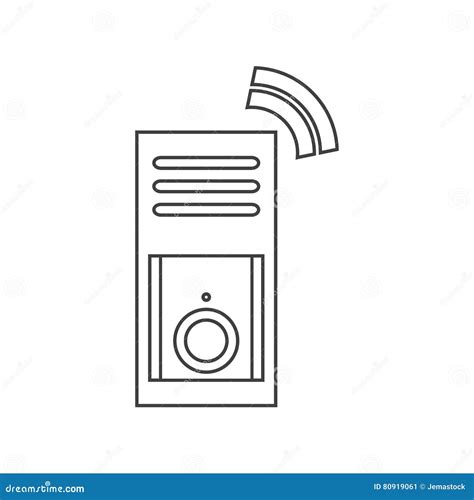 Isolated Cpu Machine Design Stock Vector Illustration Of Smart Media 80919061