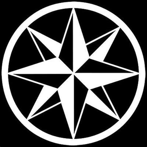 Nautical Star Compass Decal