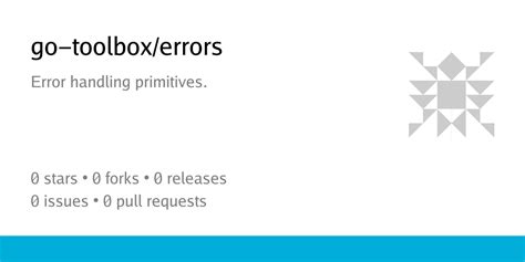 Go Toolboxerrors Error Handling Primitives