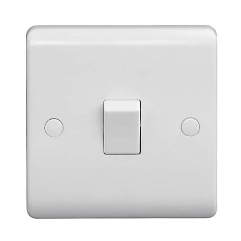 1 Gang 2 Way Light Switch White Hardware Heaven