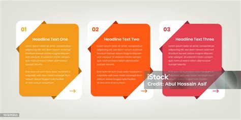 Minimal Infographic Data Presentation Template With Long Text Stock