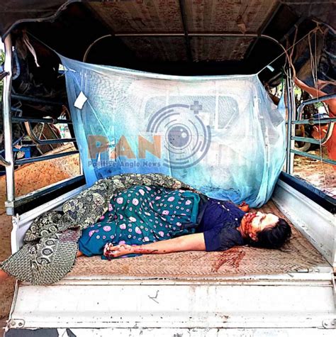 ထောက်ရှာကျေးရွာတွင် ပြည်ခိုင်ဖြိုးပါတီ ရွာခွဲတာဝန်ခံ၏ ဇနီးအား အကြမ်းဖက်သမားများက အကြောင်းမဲ့ ပစ