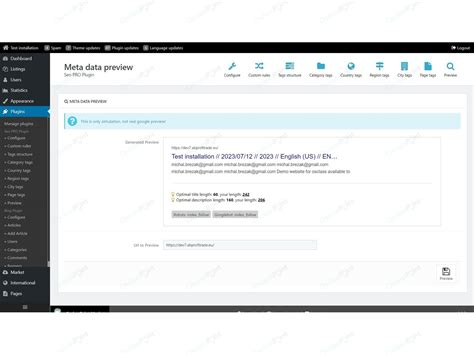 Seo Pro Plugin For Classifieds Platform Osclass Backoffice Osclass Plugins Osclasspoint