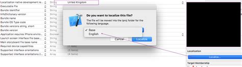 Objective C Unable To Localise A String Inside The Ios Infoplist