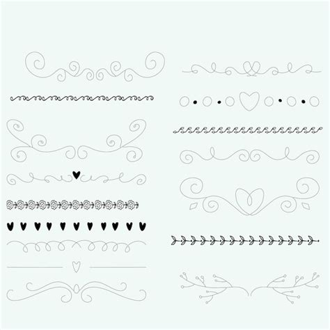 Premium Vector Set Of Book Vignettes Dividers And Separators Text
