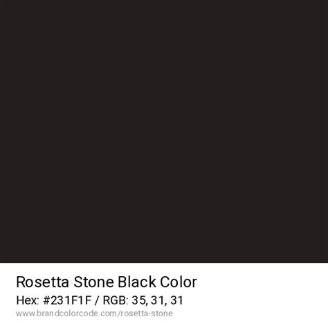Rosetta Stone Brand Color Codes