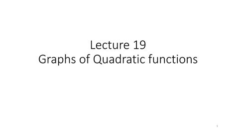 SOLUTION Graph Of Quardatic Function Studypool