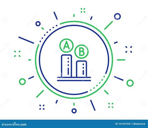 Ab Testing Line Icon Ui Test Chart Sign Vector Stock Vector