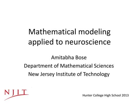 Ppt Mathematical Modeling Applied To Neuroscience Powerpoint