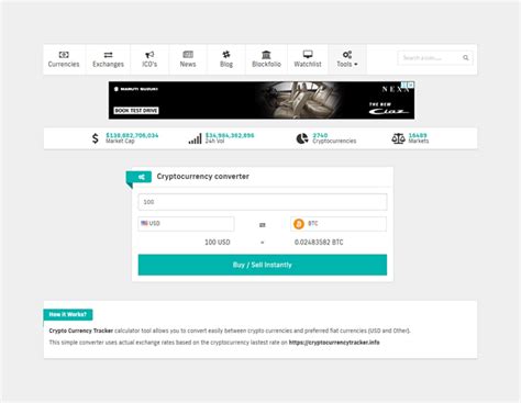 Advanced Crypto Currency Tracker Php Script Inkthemes
