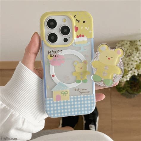 무료배송🩵주문제작🫧베어 맥세이프 스마트톡 거치대 캐릭터 Y2k 커플 아이폰 폰케이스 우정 키치 레트로 친구선물 생일 선물추천 범퍼 레트로 감성 귀여운 유니크 커스텀 곰돌이