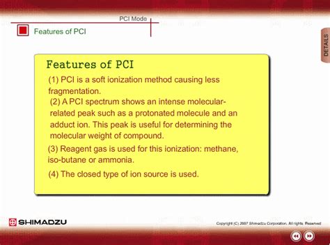 Features Of PCI SHIMADZU Shimadzu Corporation