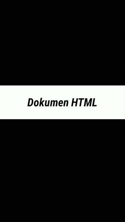 Pengenalan Dokumen Html Html Learnhtml Coding Youtube