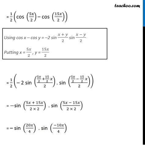 example 26 prove cos 2x cos x 2 cos 3x cos 9x 2 sin 5x