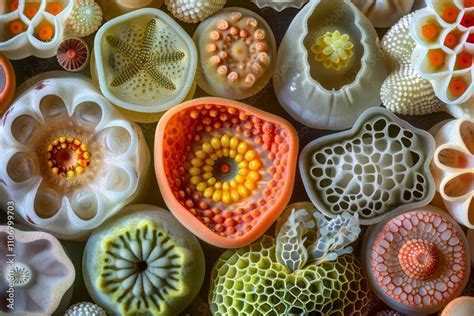 Varied Shapes A Detailed Image Of Different Shapes And Sizes Of Pollen