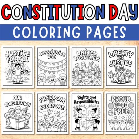 Us Constitution Day Coloring Pages Craft Activities Kindergarten 1st