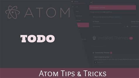 02 Atom Text Editor Todo Plugin Awesome 😍 Youtube