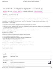 CS AY T Learning Journal Unit Pdf AM CS AY T