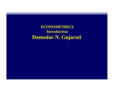 1 Introduction To Econometrics Part 1 HECA031 UL Studocu