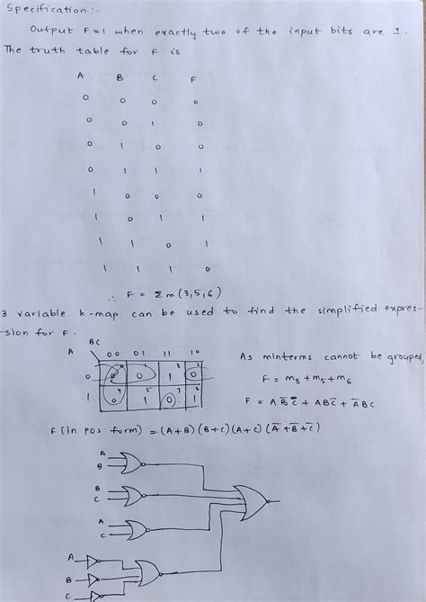 Solved Specification Implement A Digital Logic Circuit With 3 Inputs Course Hero