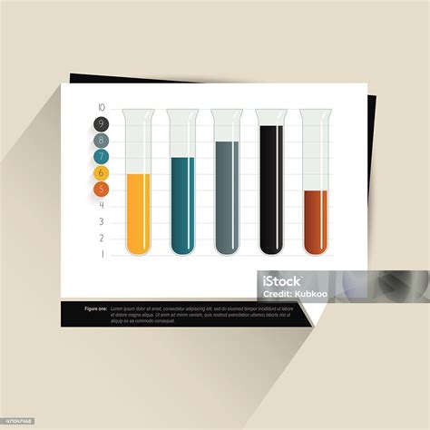 Sample Chart Graph Infographics Data Visualisation Flask Design Concept Stock Illustration