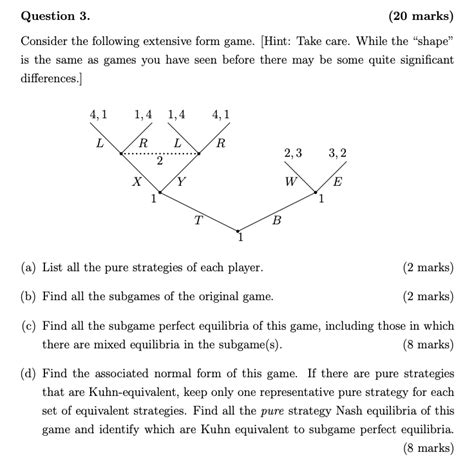 Question 3 20 Marks Consider The Following