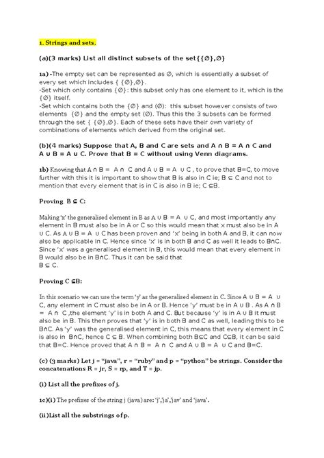 Comp Sci 120 Assignment 2 Strings And Sets A3 Marks List All