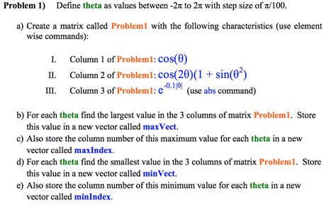 Problem 1 Define Theta As Values Between 2pi To 2pi Chegg Com