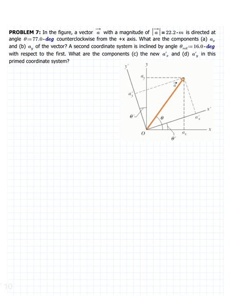 Solved PROBLEM In The Figure A Vector A With A Magnitude Chegg