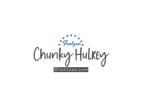 Chunky Hulrey Font Fontzaa Exclusive Fonts Library