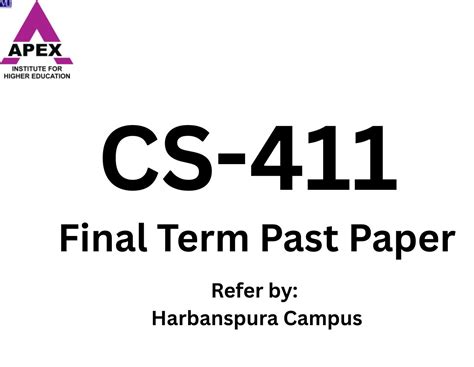 CS Final Term Past Papers