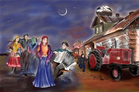 Иллюстрация ночь в стиле другое