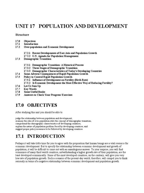 Population And Development Pdf Population Economic Growth