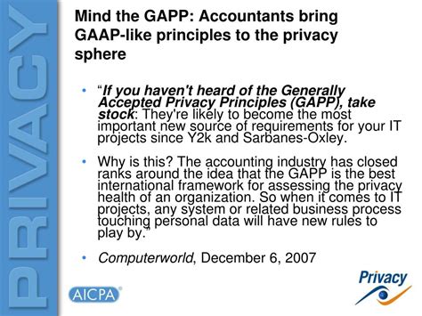 Ppt A Privacy Audit Using Generally Accepted Privacy Principles A